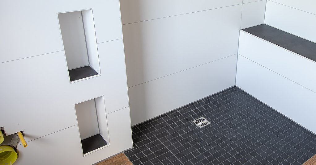 Wandnische im Bad bauen mit Qboard Bauplatten