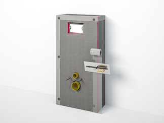 Wc-voorwand bekleden met Qboard bouw- en tegelelementen