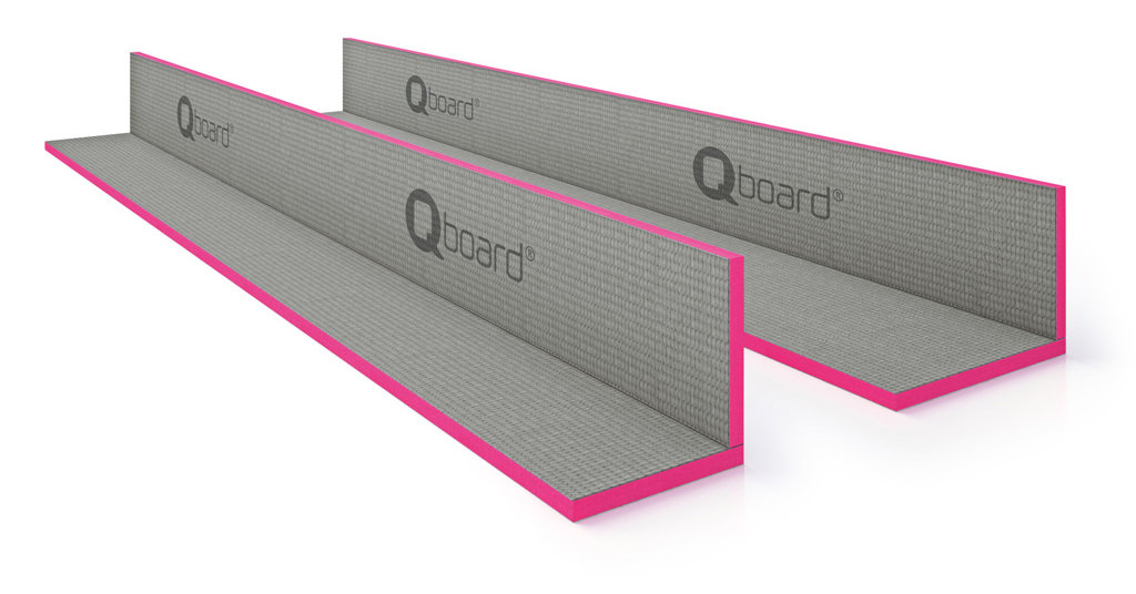 Qboard qorner hoekelement voor buisbekleding