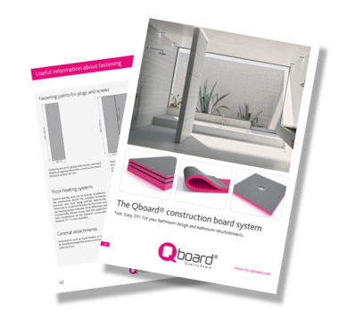 Qboard Construction boards for diy bathroom renovation